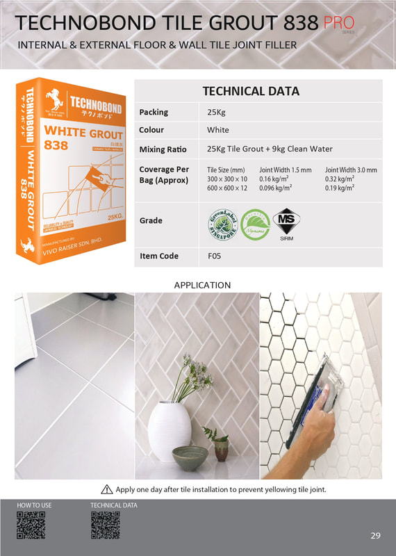 TECHNOBOND WHITE GROUT - TPS Technobond